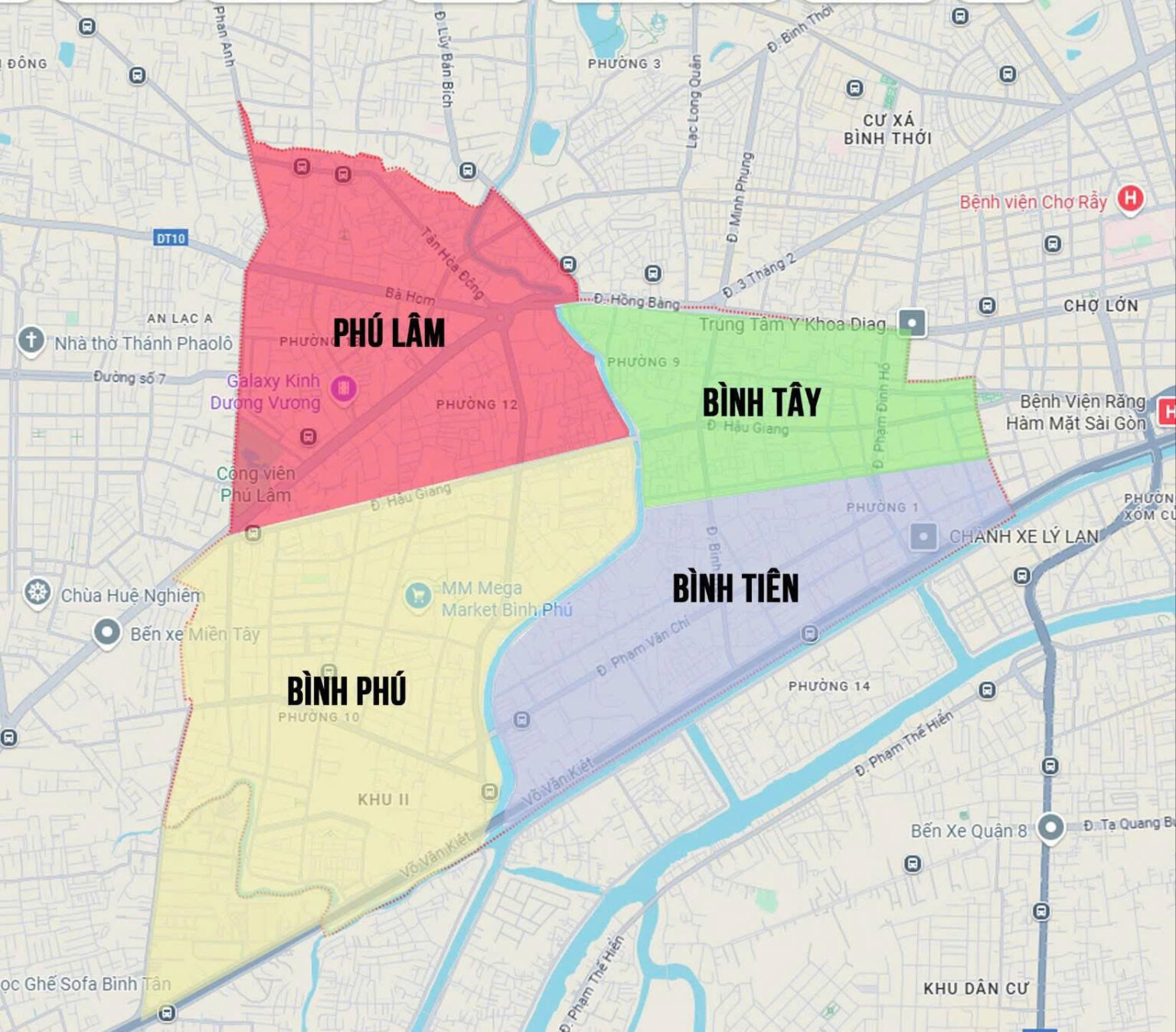 Quận 6 sau sáp nhập: 4 phường mới từ 2025