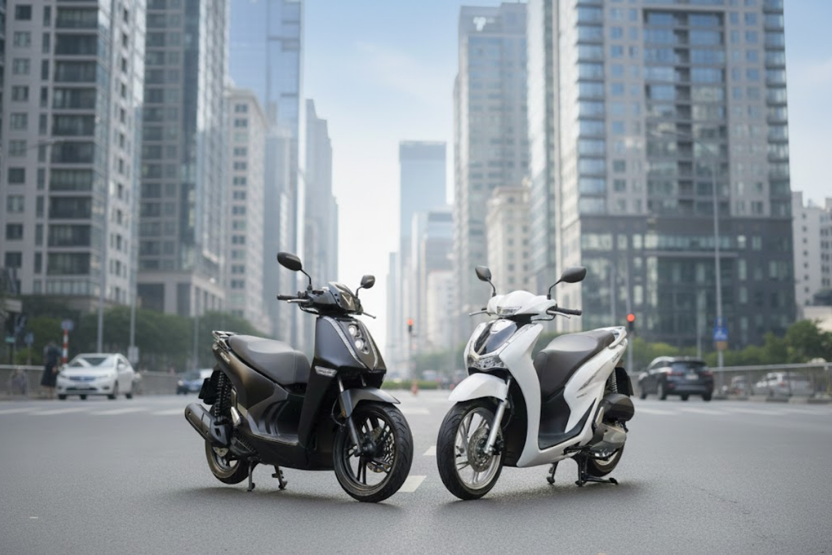 So sánh VinFast Theon S và Honda SH 125i ABS: 70 triệu chọn gì?